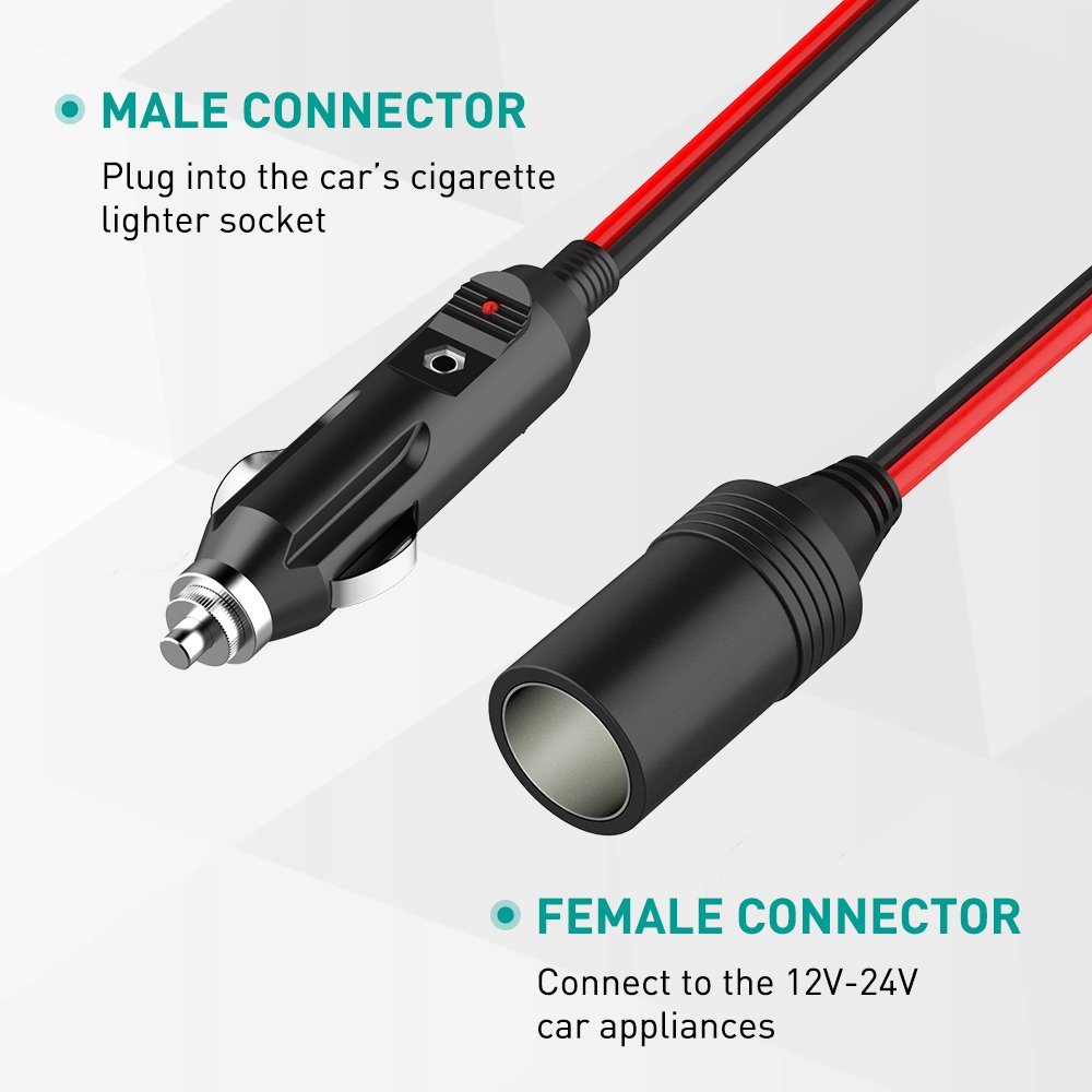Auto Sigarettenaansteker Verlengkabel 12V 24V Adap... – Grandado
