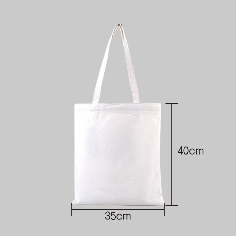 Women White Canvas Shopping Bags Eco Reusable Fold... – Vicedeal