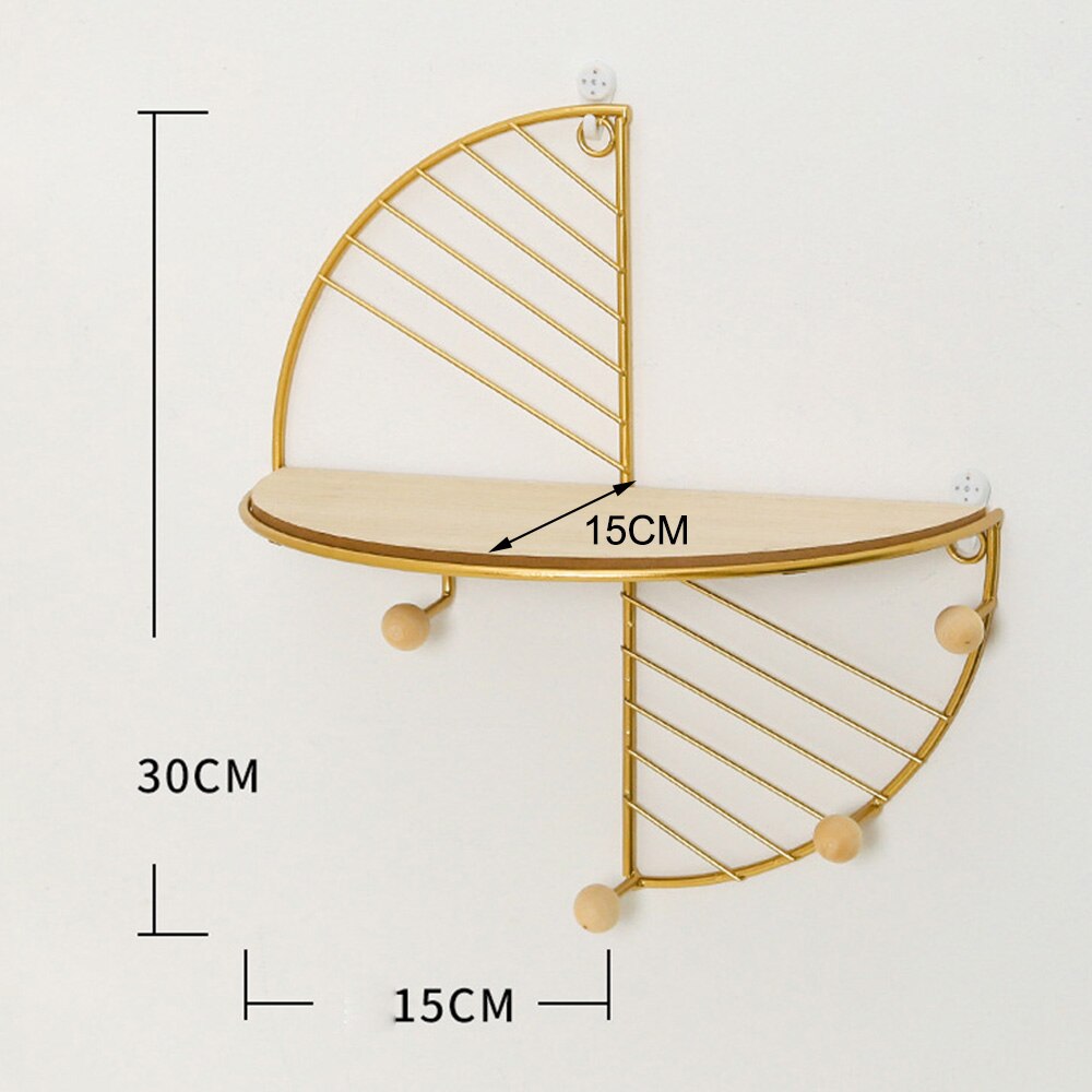 Nordic wall-mounted storage rack wrought iron disp... – Grandado