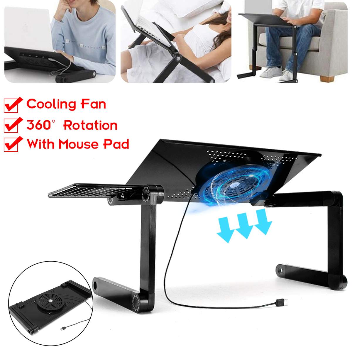 Multi-function Laptop Table Stand With Adjustable ... – Vicedeal
