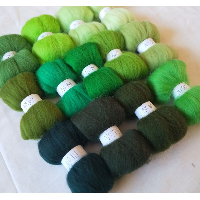 13 Colors Wool Fibre Roving Sewing For Needle Felt... – Grandado