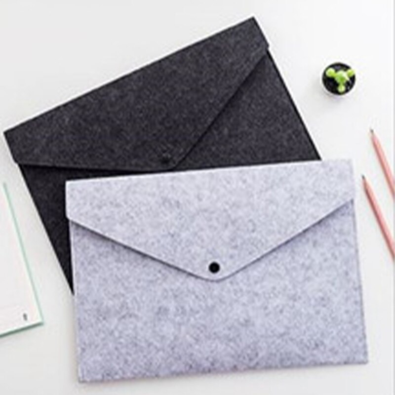 A4 Felt File Bag Simple Solid Office Big Capacity ... – Vicedeal