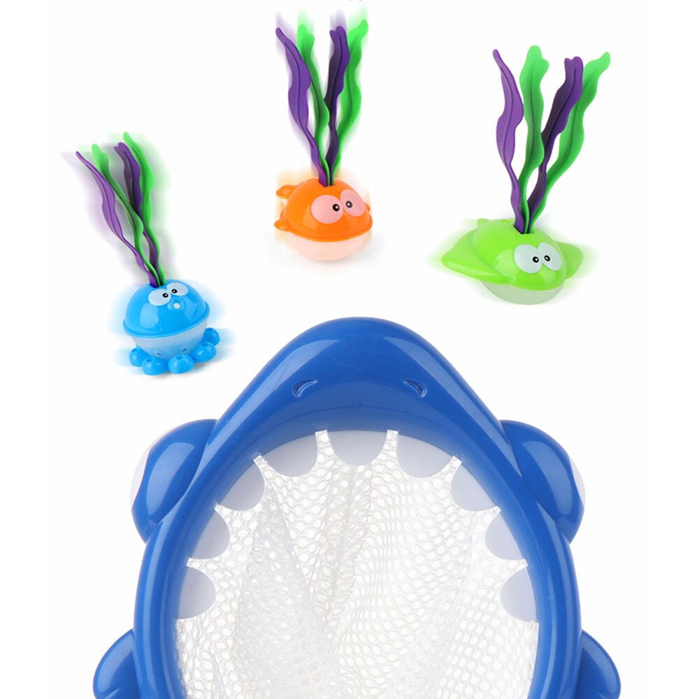Bath Toys Shark Fishing Net with Floating Seaweed ... – Grandado