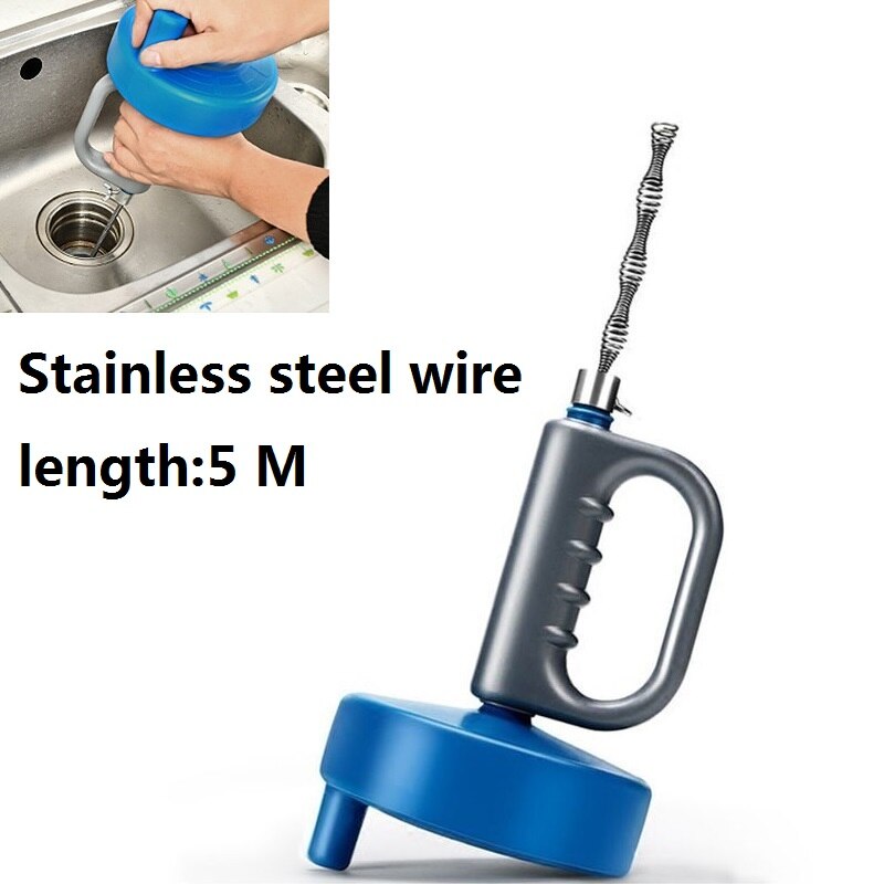 5M Kitchen Toilet Sewer Blockage Hand Tool Pipe Dr... – Grandado