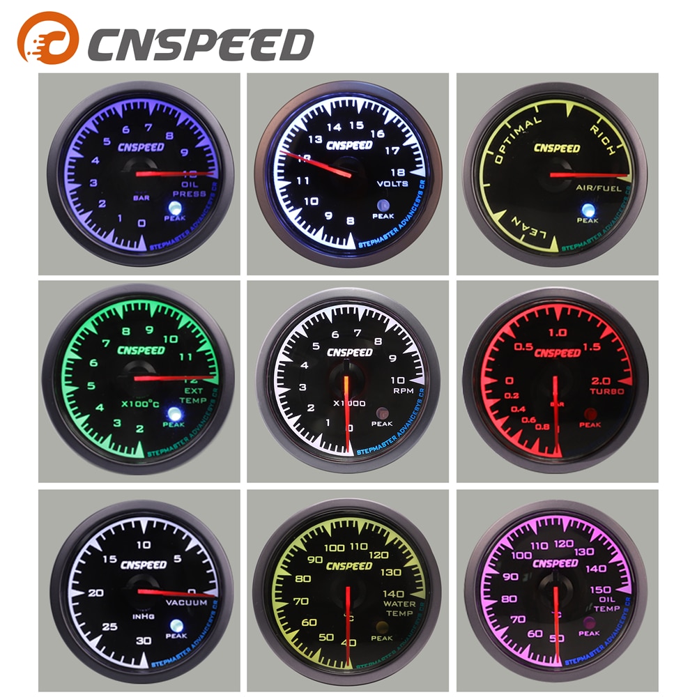 2.5" 60mm Turbo Boost Gauge Oil Temp Press Volt Ta... – Vicedeal