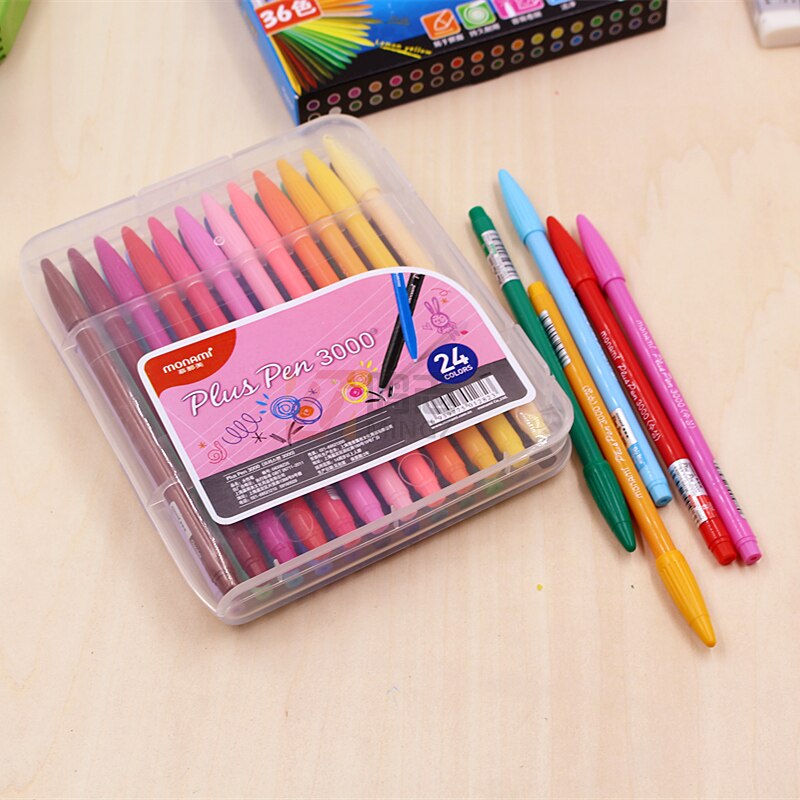 Korea MONAMI 3000 Color Gel Pen Watercolor Pen 12 ... – Vicedeal