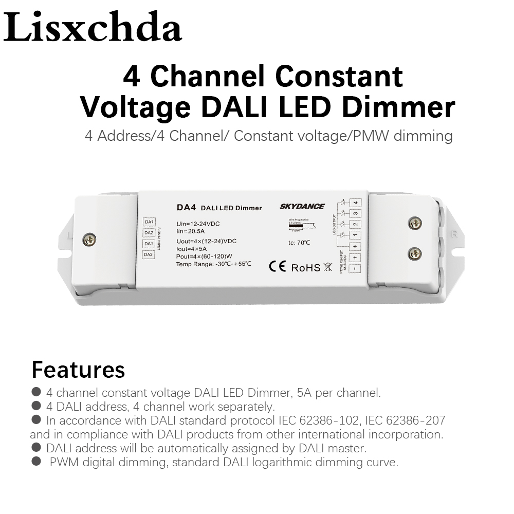 DALI led Dimmer DC 12V 24V 20A 240W 480W Dimming D... – Grandado