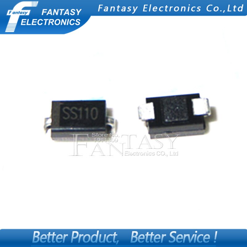 100PCS SS110 SR1100 SMD Schottky Barrier Rectifier... – Grandado