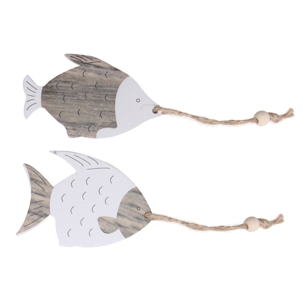 4 PCs Fish Shaped Pendants Unique Wooden Hanging D... – Grandado