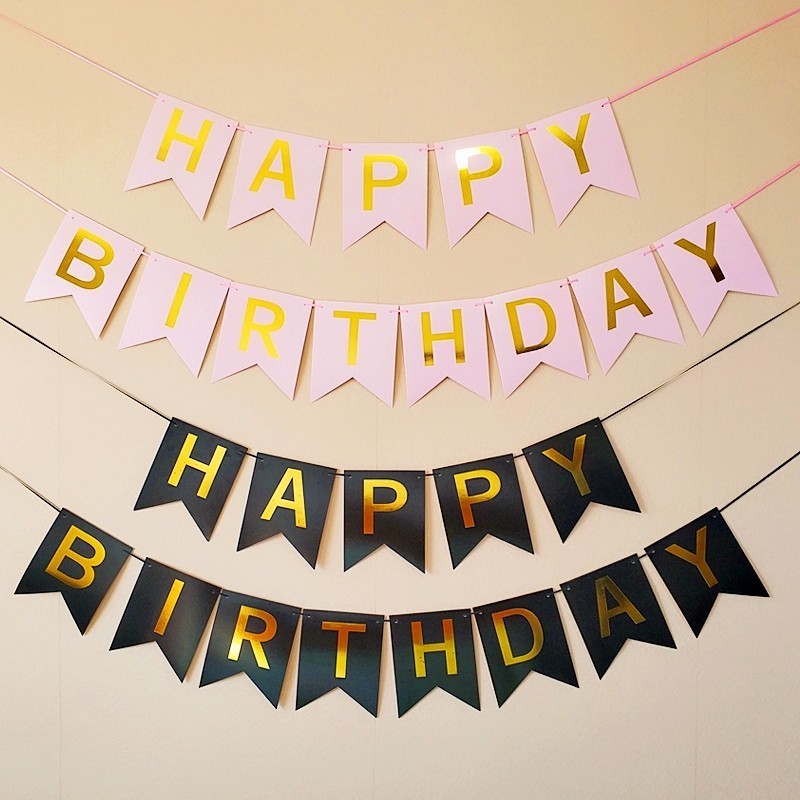 1 Set Papier Gelukkige Verjaardag Banner Party Dec... – Grandado