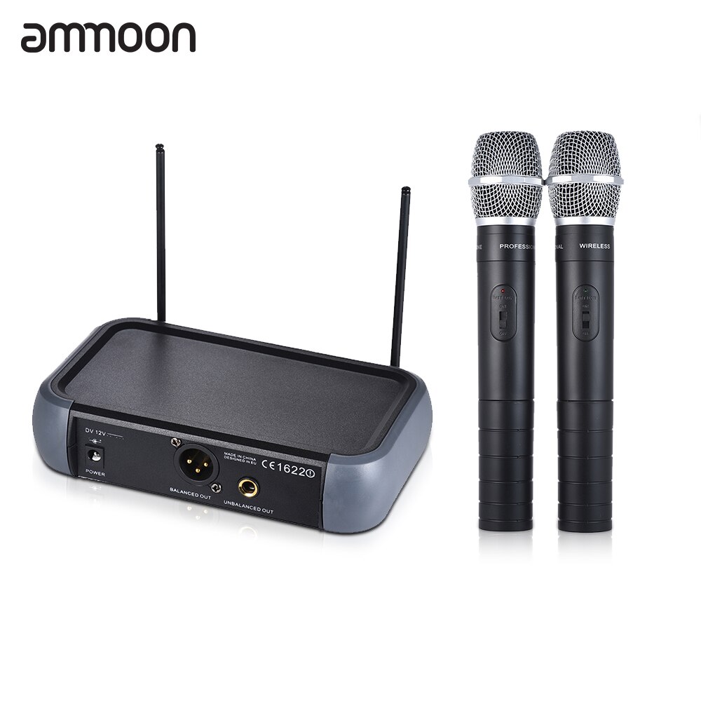 ammoon Dual Channel VHF Wireless Handheld Micropho... – Grandado