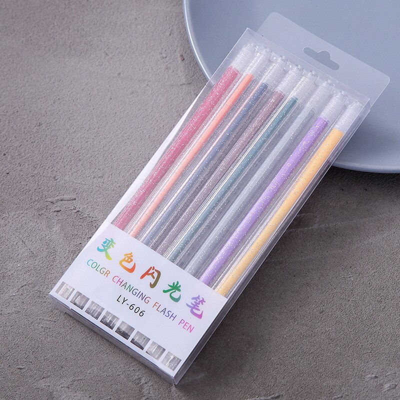 8colors/Set Color Changing Flash Pen Glitter Highl... – Vicedeal
