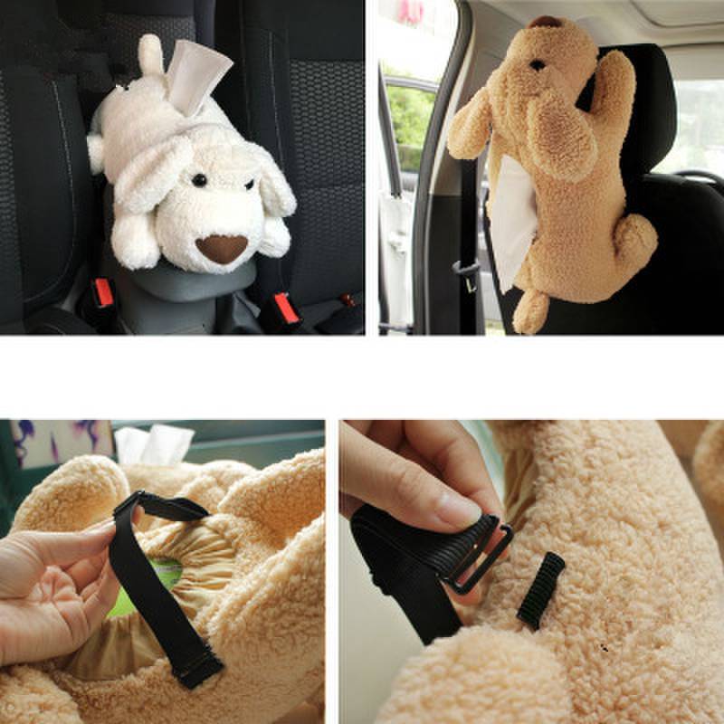 Cute Dog Car Tissue Box napkin holder car seat box... – Grandado Cute Dog Car Tissue Box napkin holder car seat box... – Grandado