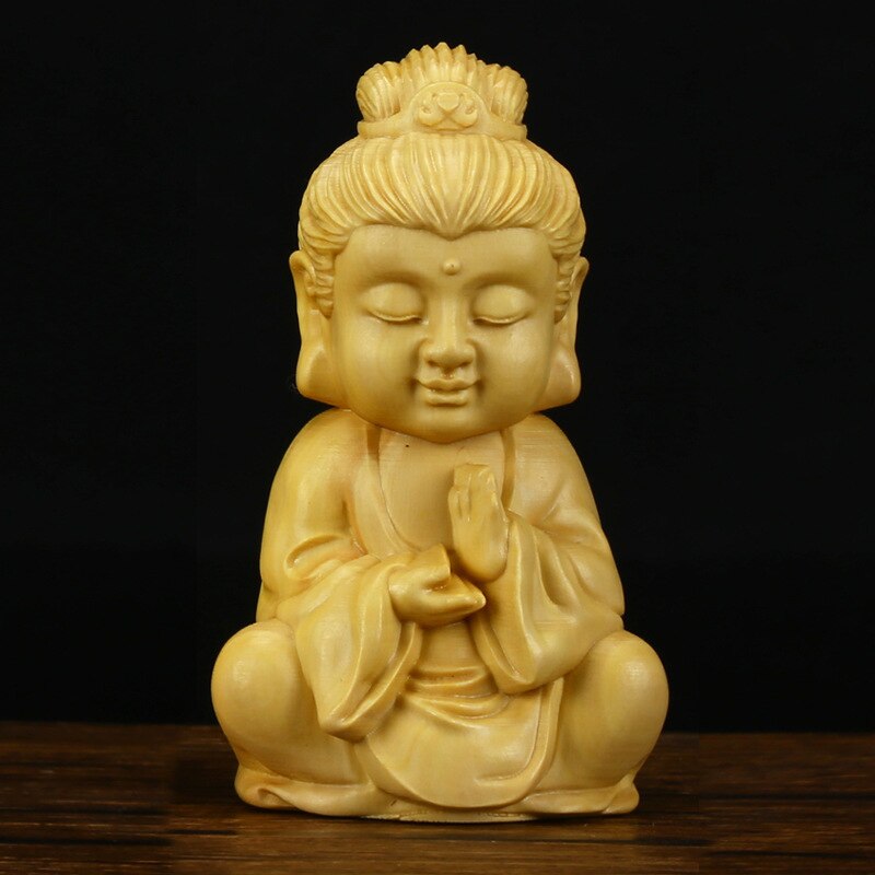Boxwood Sakyamuni Statue Buddha Statue Guanyin Diz... – Grandado
