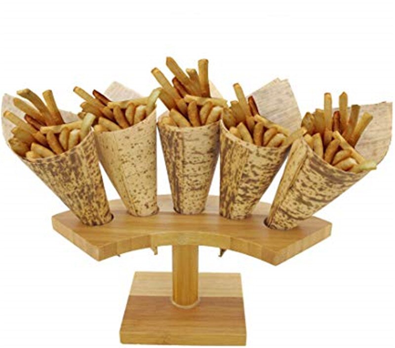 Bamboo sushi stations icecream cones display stand... – Vicedeal