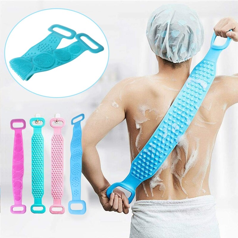 Silicone Back Scrubber Handdoek Bath Body Brush Ri... – Grandado