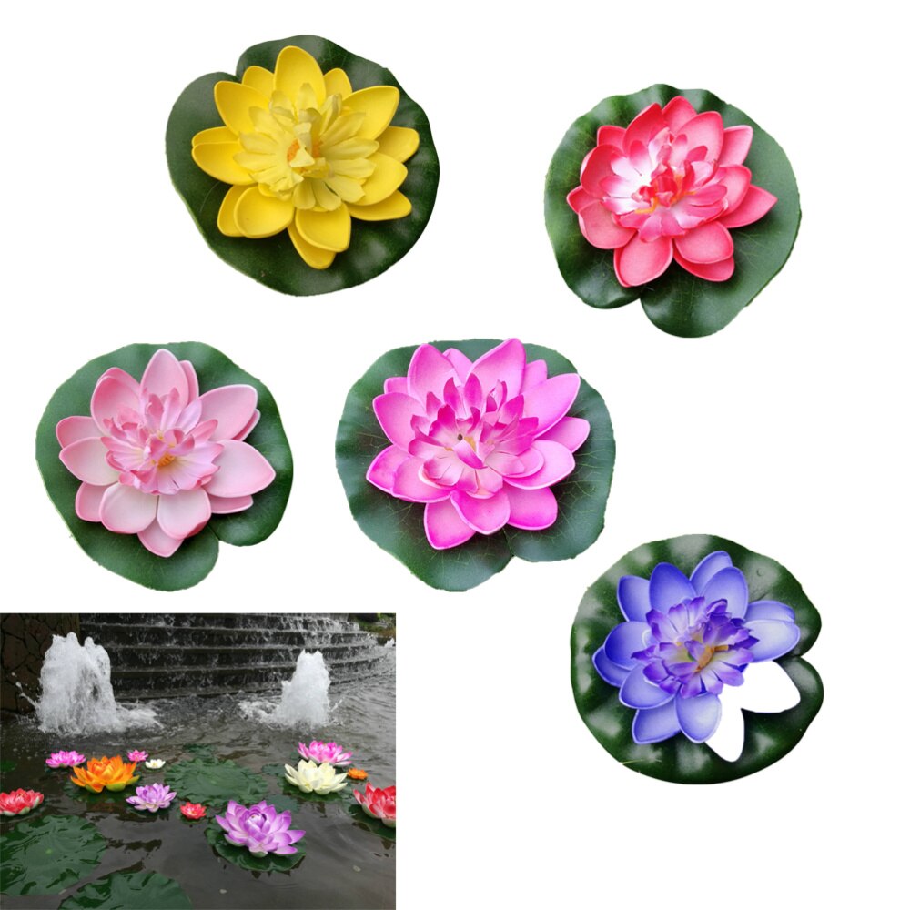 5Pcs Artificial Floating Water Lily EVA Lotus Flow... – Grandado