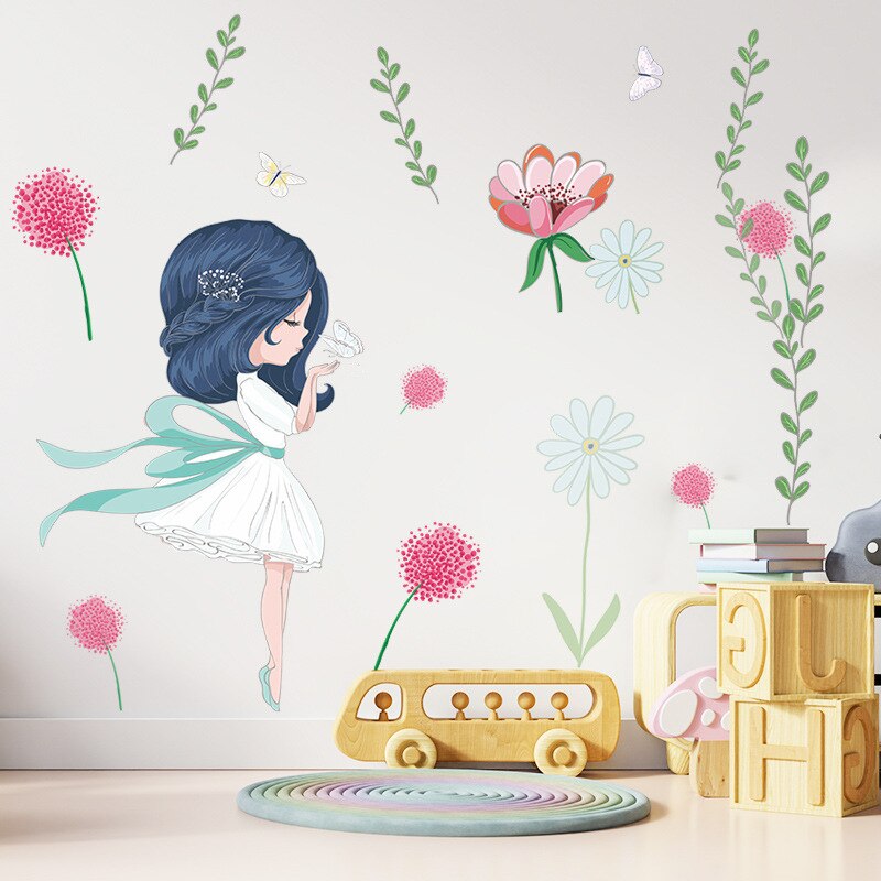 Beautiful Summer Girl Wall Sticker Girls Room Bedr... – Vicedeal