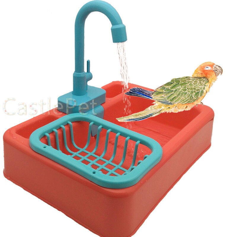 Parrot Bird Baths Shower Pet Bird Bath Plastic Cag... – Vicedeal