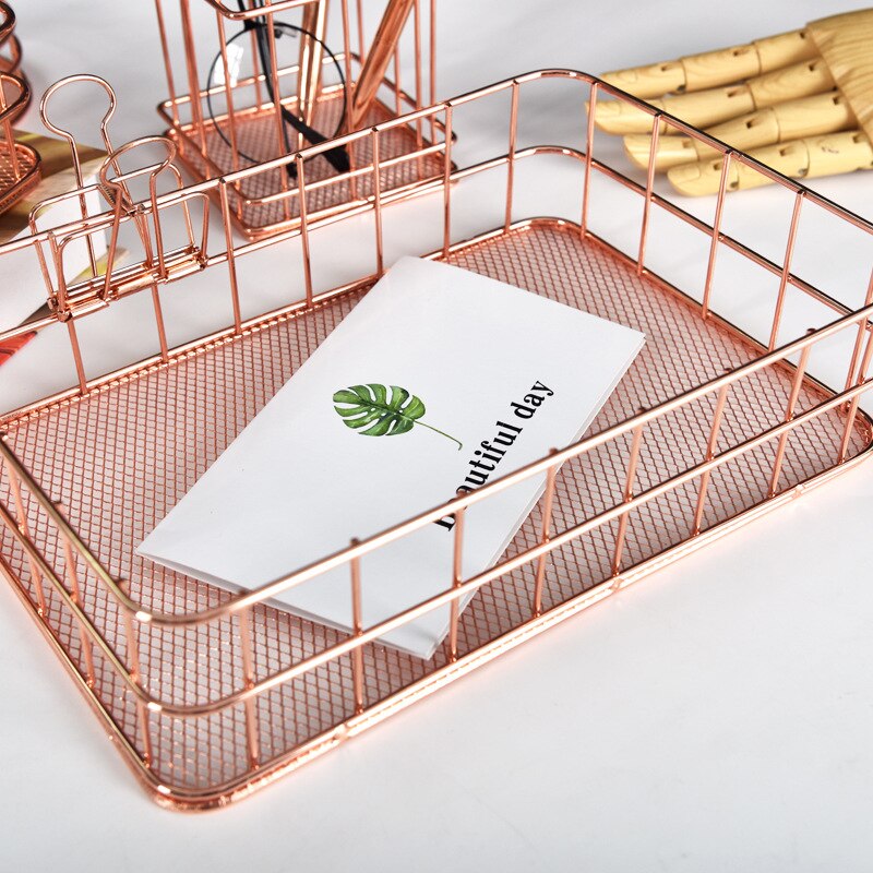 Jewelry Cosmetics Storage Basket Nordic Style Iron... – Grandado