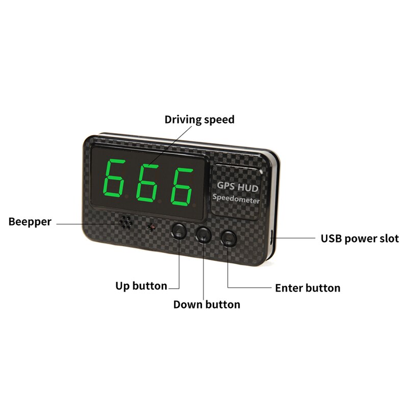 GPS Tacho HUD Heads Up Display Für Alle Fahrzeuge ... – Vicedeal