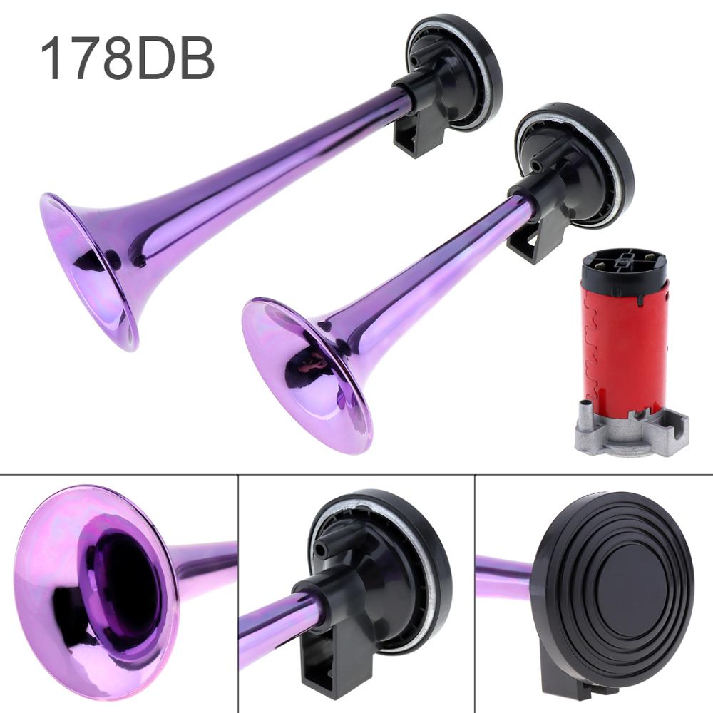 12V 178dB Super Loud Dual Tone Air Horn Set Trumpe... – Grandado