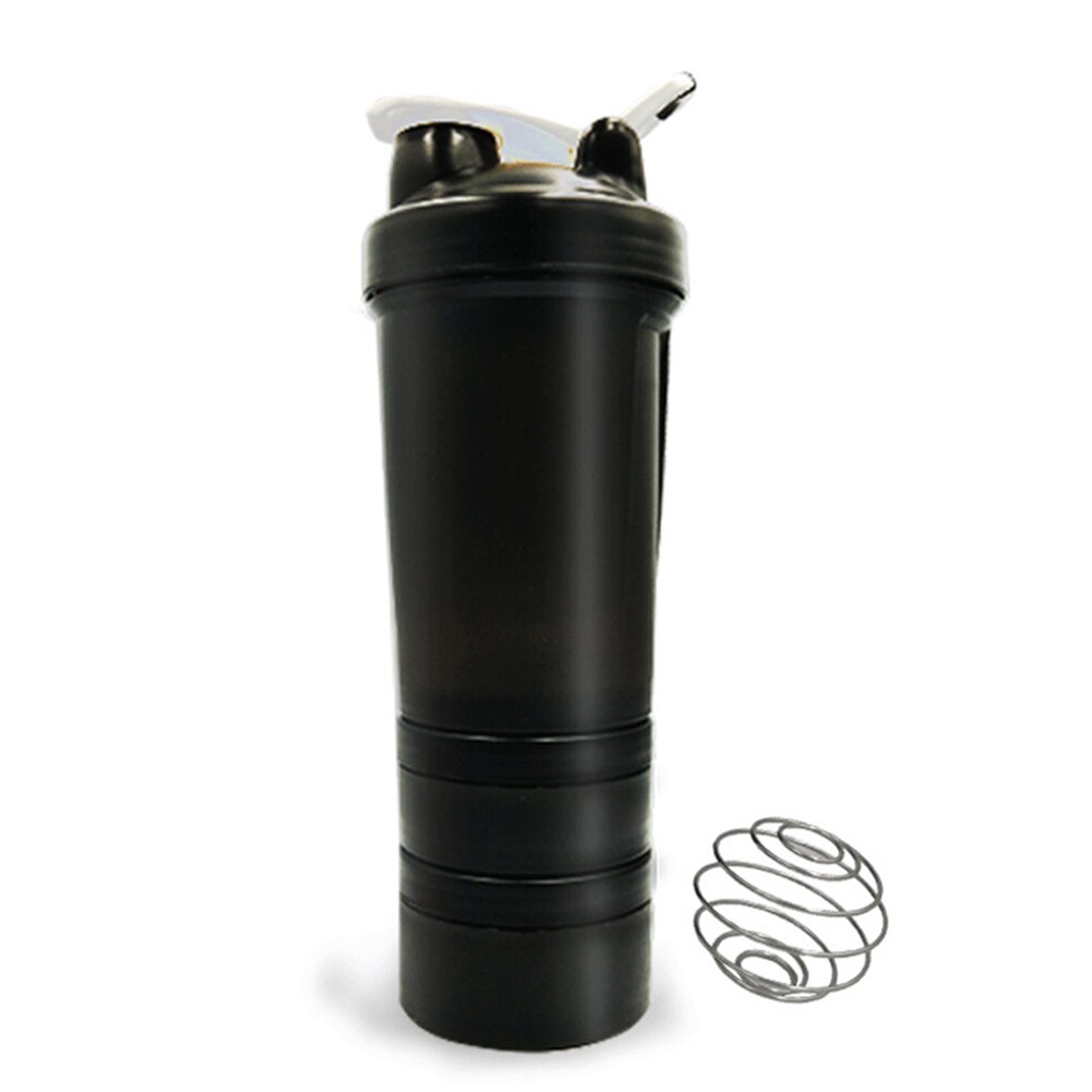 3-layer Protein Shaker Bottle Triple Layer Storage... – Vicedeal