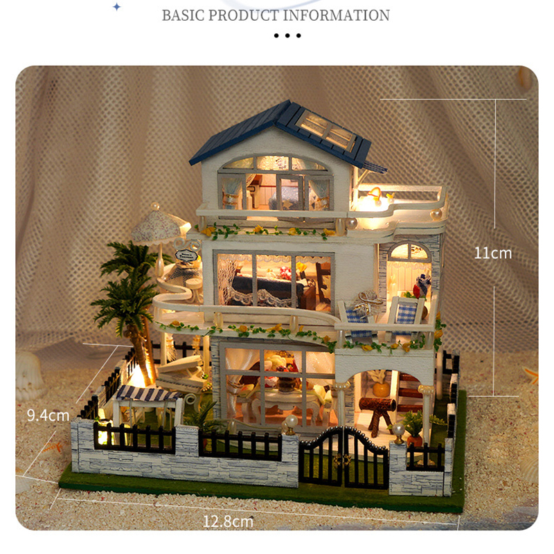 Diy Small Doll House Wooden Casa Roombox Dollhouse... – Grandado