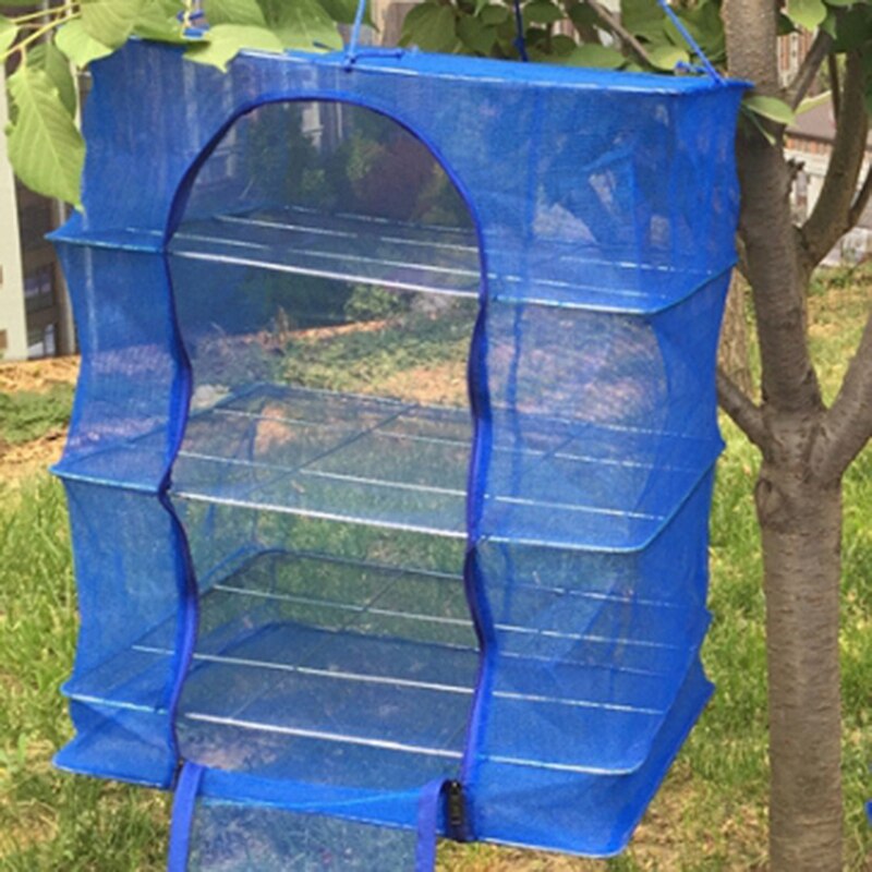1Pcs Foldable 4 Layers Drying Rack for Vegetable Fish Dishes Mesh ...