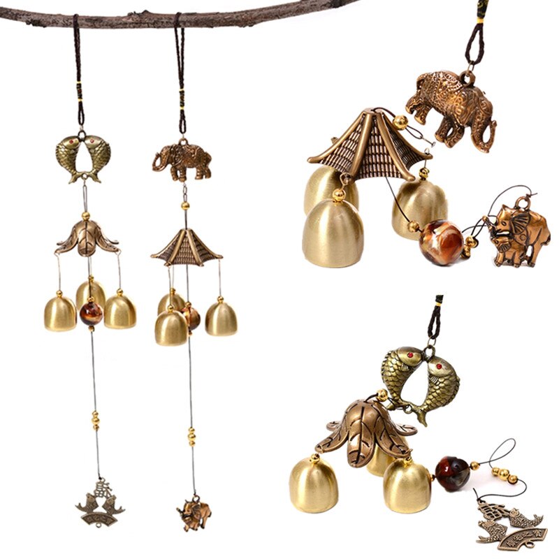 Antique Wind Chime Copper Yard Garden Indoor Outdo... – Grandado