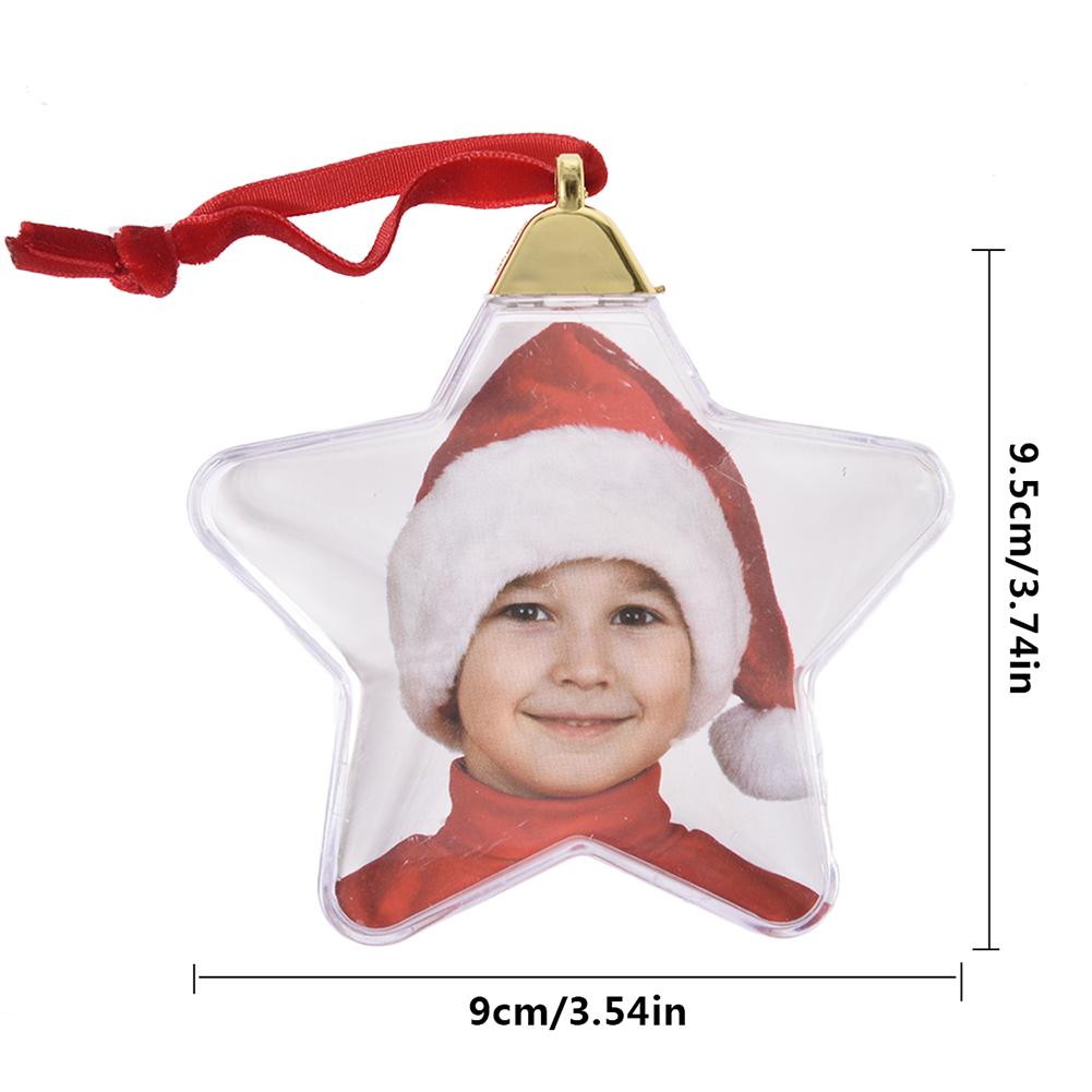 Christmas Transparent Photo Ball Plastic Five-Star... – Grandado