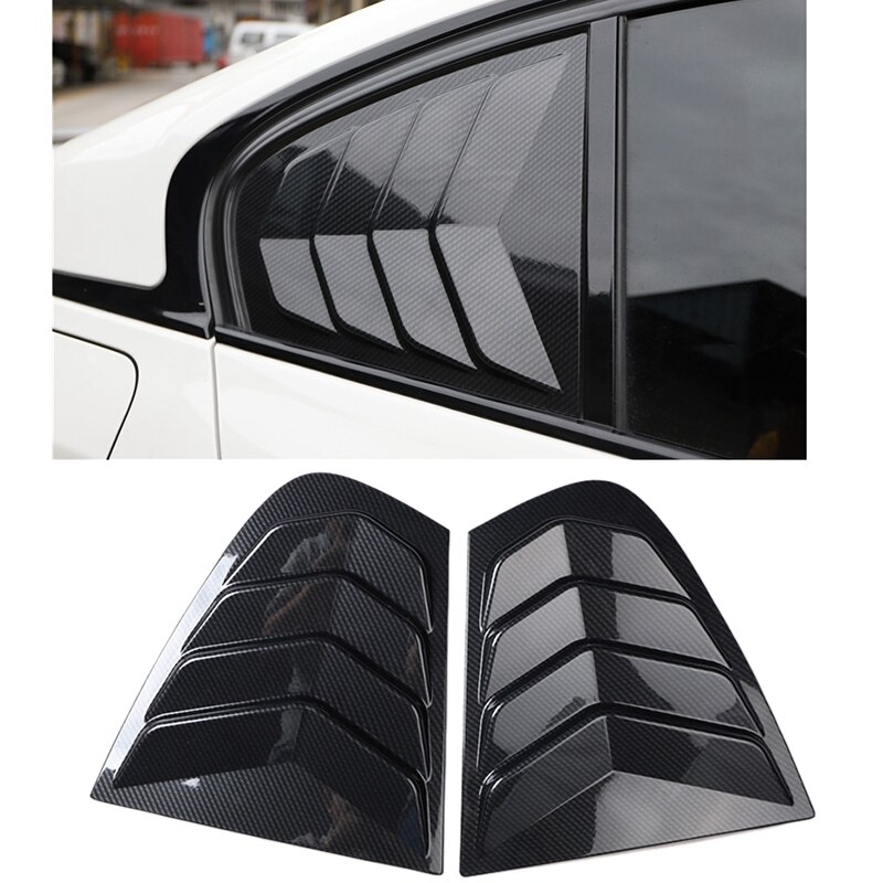 Car Carbon Fiber Rear Door Window Triangular Trims... – Grandado