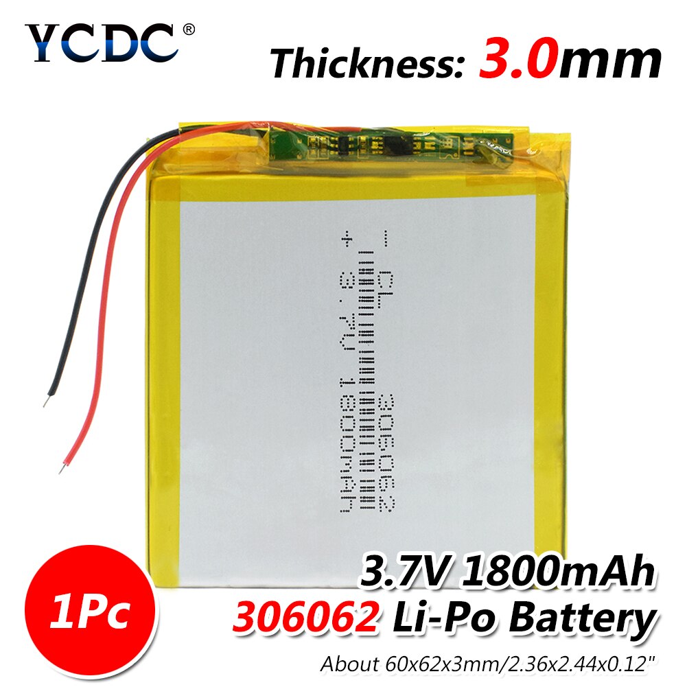 1/2/4 Pcs/lot Li Ion Li-polymer Battery 306062 Rec... – Grandado