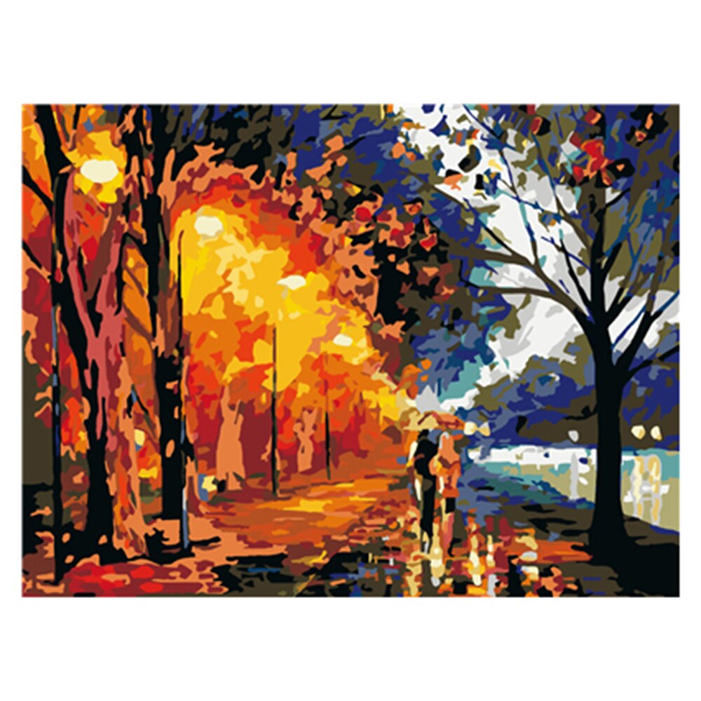 Diy Verf Door Nummer Night Street View Canvas Schi... – Grandado