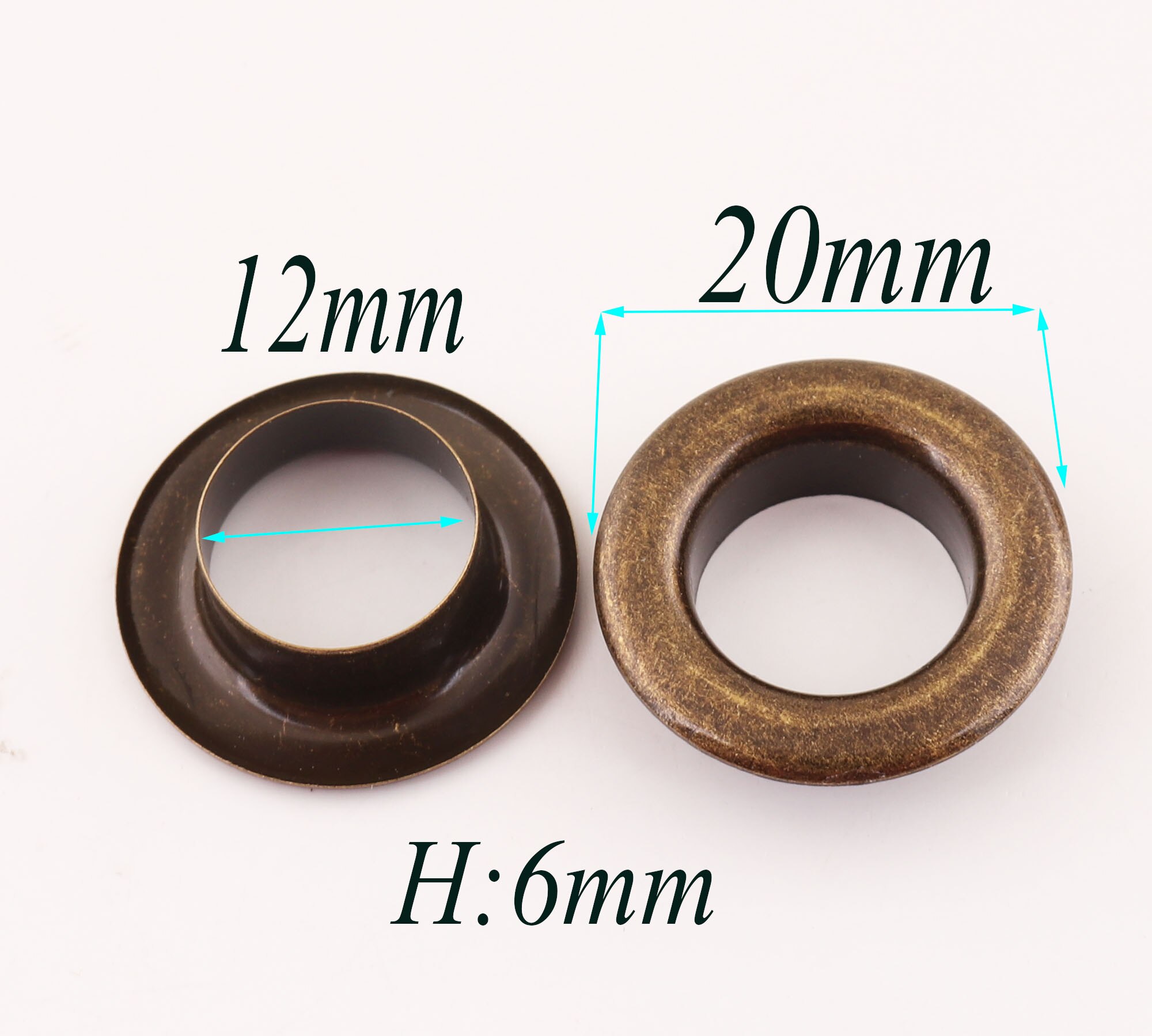 50 Stuks Metalen Antiek Brons Oogjes En Grommets M... – Grandado