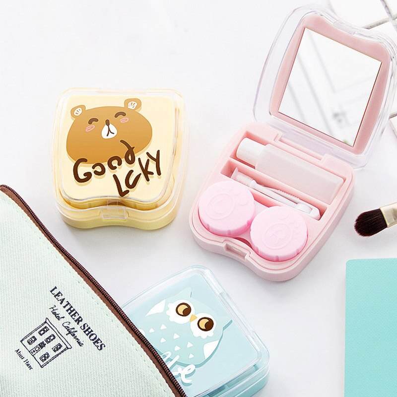 Cartoon Contact Lens Cases With Mirror Cute Contac... – Grandado