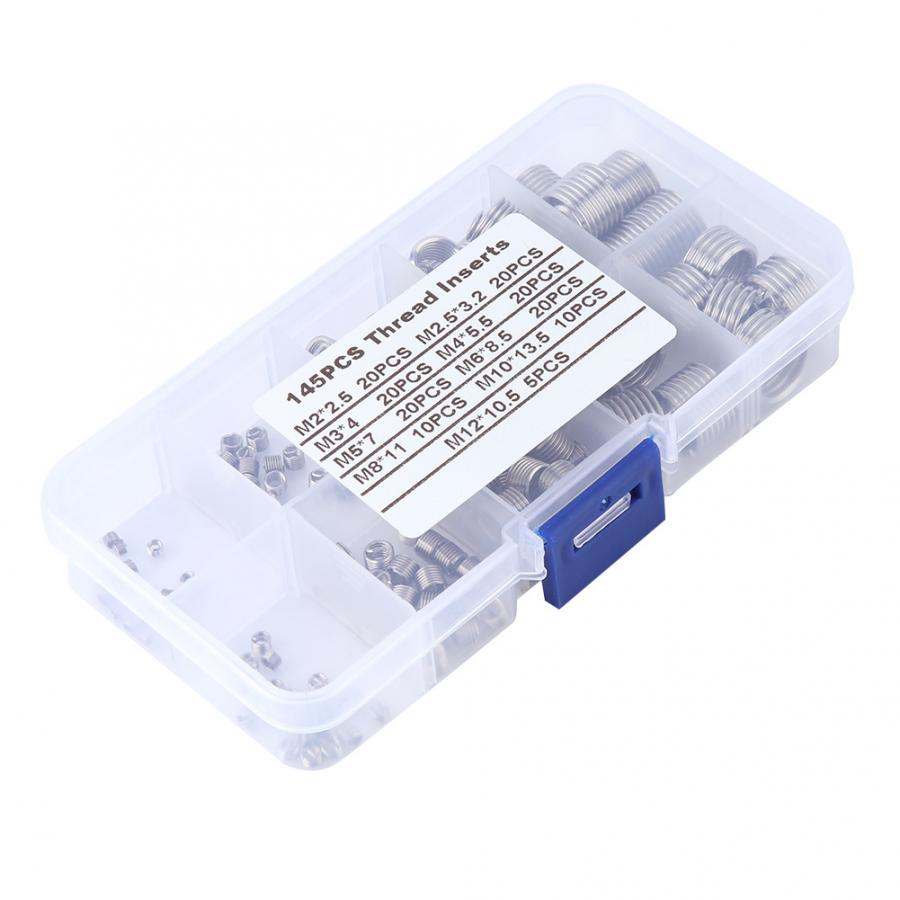 145Pcs/set Stainless Steel Wire Screw Sleeve Threa... – Grandado