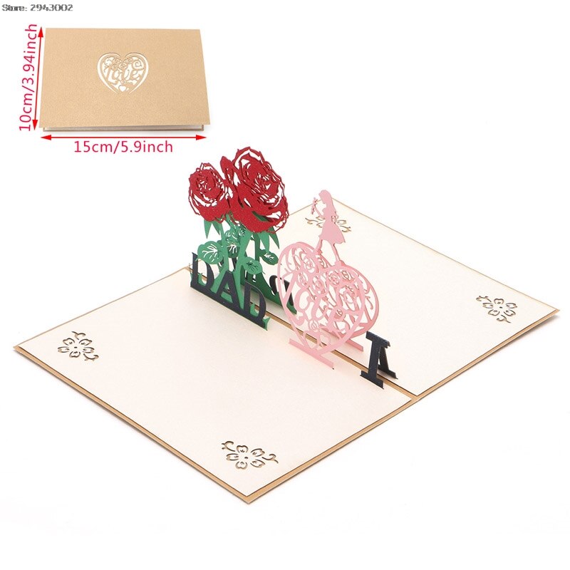 3D Pop Up I Love Dad Greeting Card Valentines Chri... – Grandado