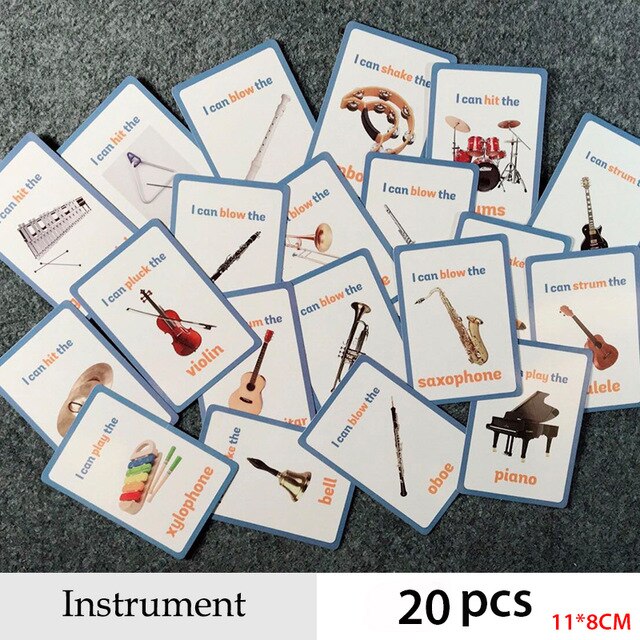 Tarjeta Flash de palabras en inglés para niños, pr... – Grandado