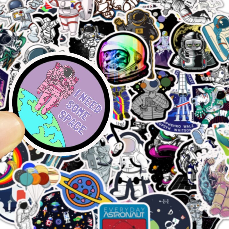50Pcs Outer Space Astronaut Stickers For Suitcase ... – Grandado