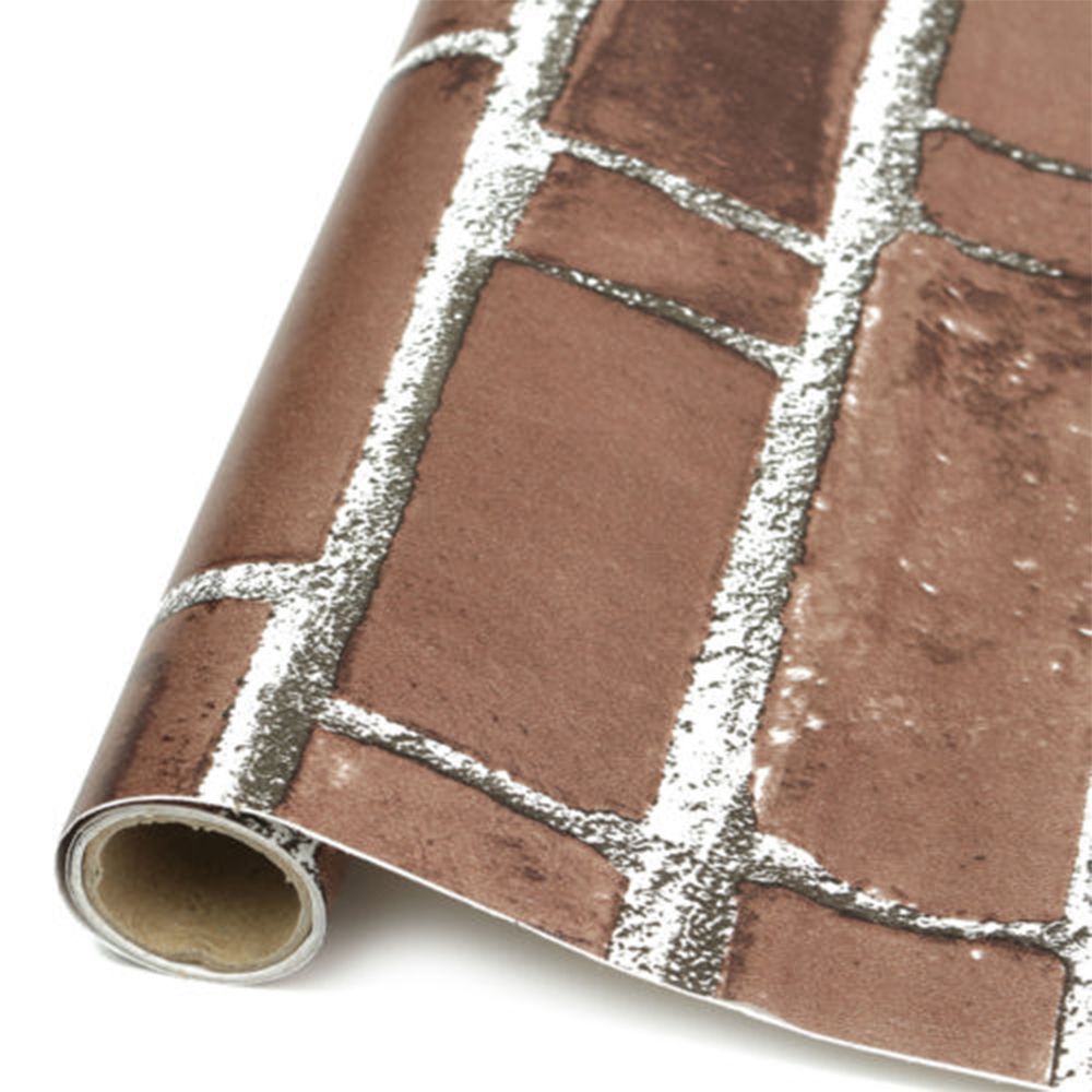 1m/5m/10m Vintage Embossed Stone Brick Effect Viny... – Vicedeal