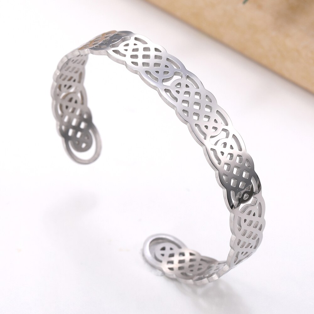 Skyrim Women Stainless Steel Cuff Vikings Bangle I... – Grandado