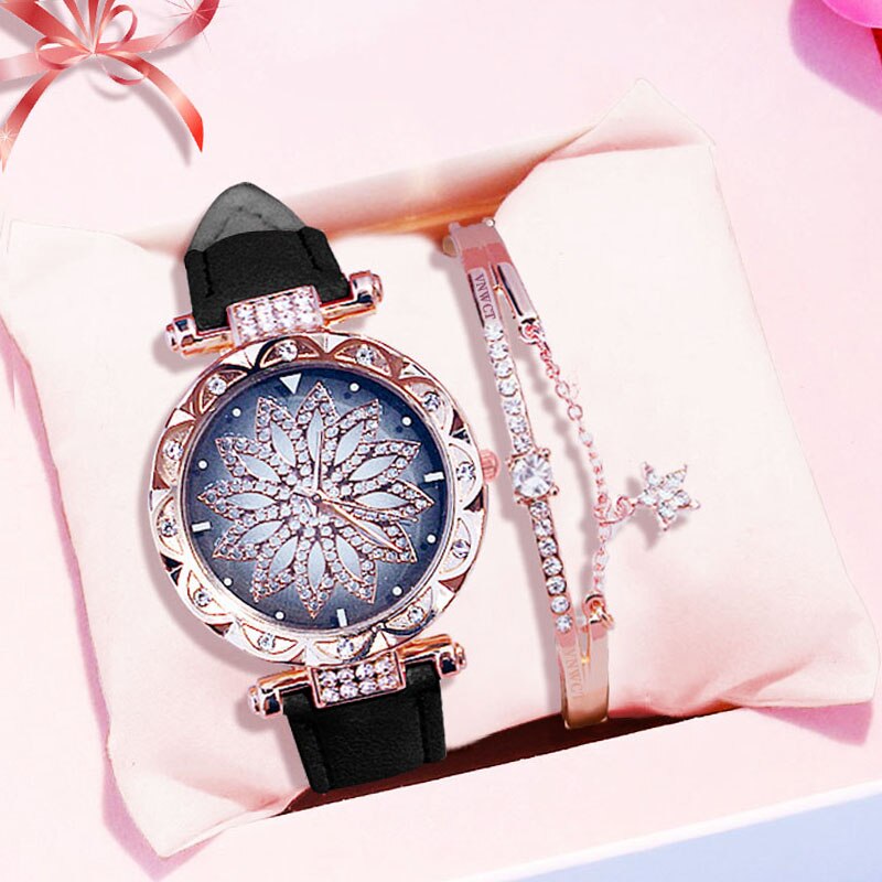 Luxury Women Watches Bracelet set Starry Sky Ladie... – Grandado