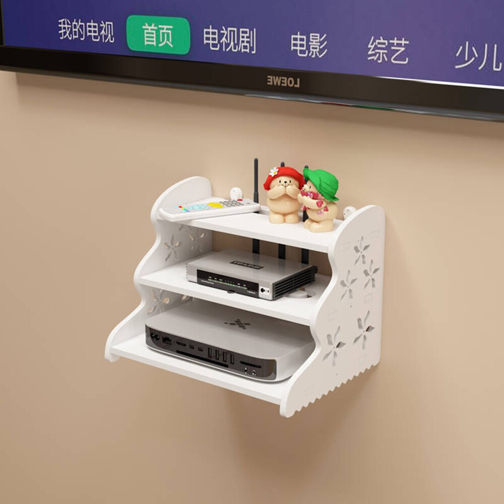 Punch-free living room TV wall set-top box rack ro... – Vicedeal