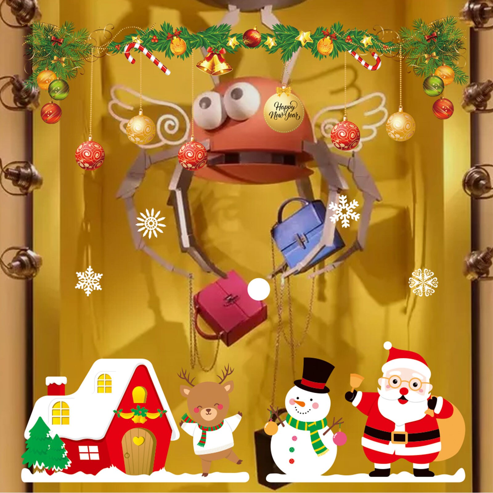 2PC Current Christmas Window Glass Showcase Electr... – Vicedeal