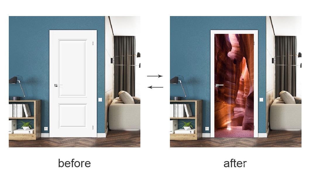 Winter Snow Scenery Door Decor 3D Sticker Color Do... – Vicedeal