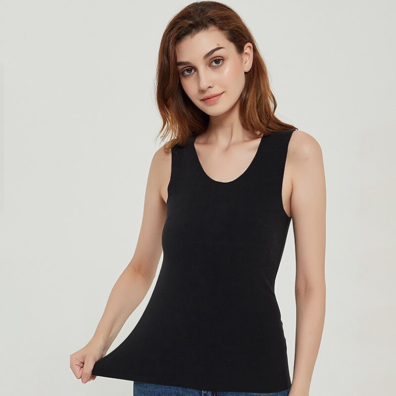 Winter Women Derong Warm Vest Solid Multi Tank Bas... – Grandado