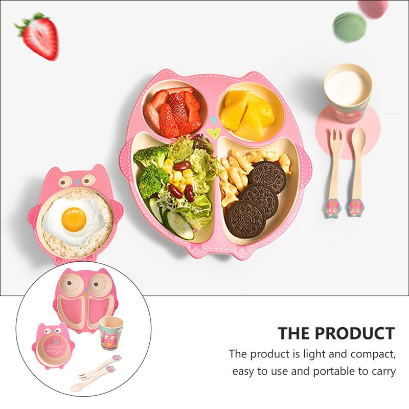 1 Set of Baby Dinner Plate Bowl Divided Bamboo Bab... – Grandado