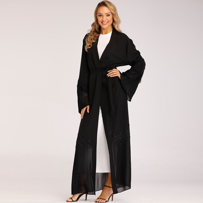 Abaya Kimono Kaftan Malaysia Pleated Muslim Cardig... – Vicedeal