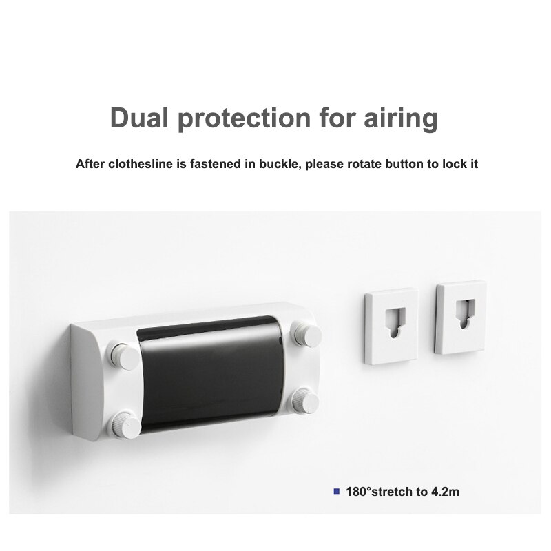 Udtrækkeligt tøjlinje dobbeltlags tøjbøjler reb ru... – Grandado